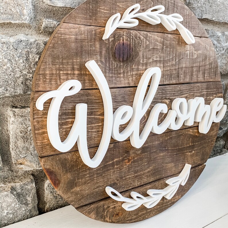 Welcome Sign / Rustic Welcome Sign / Welcome Home Decor - Etsy