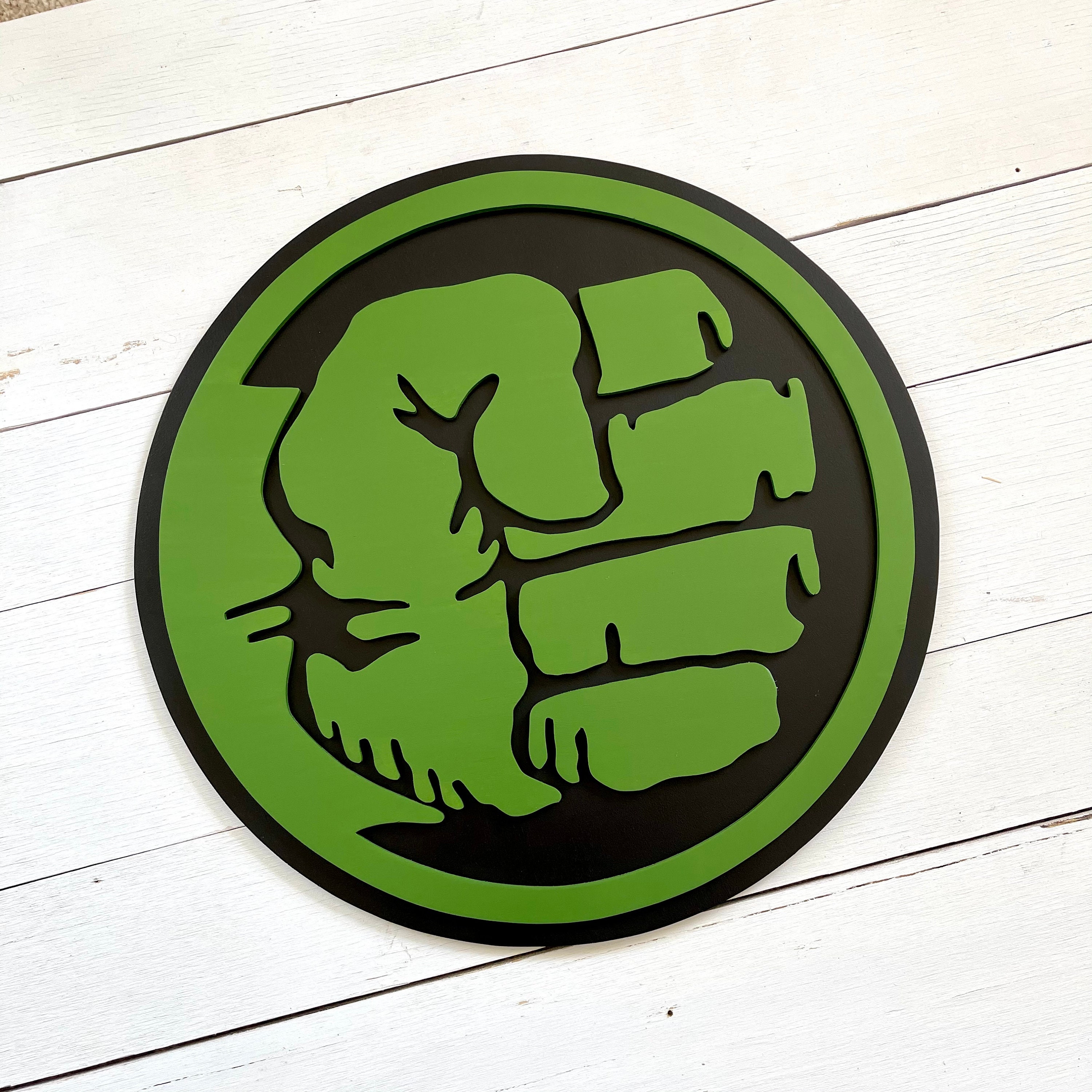 Hulk Logo Wood Cut Out Sign / Hulk Smash / Hulk Decor - Etsy