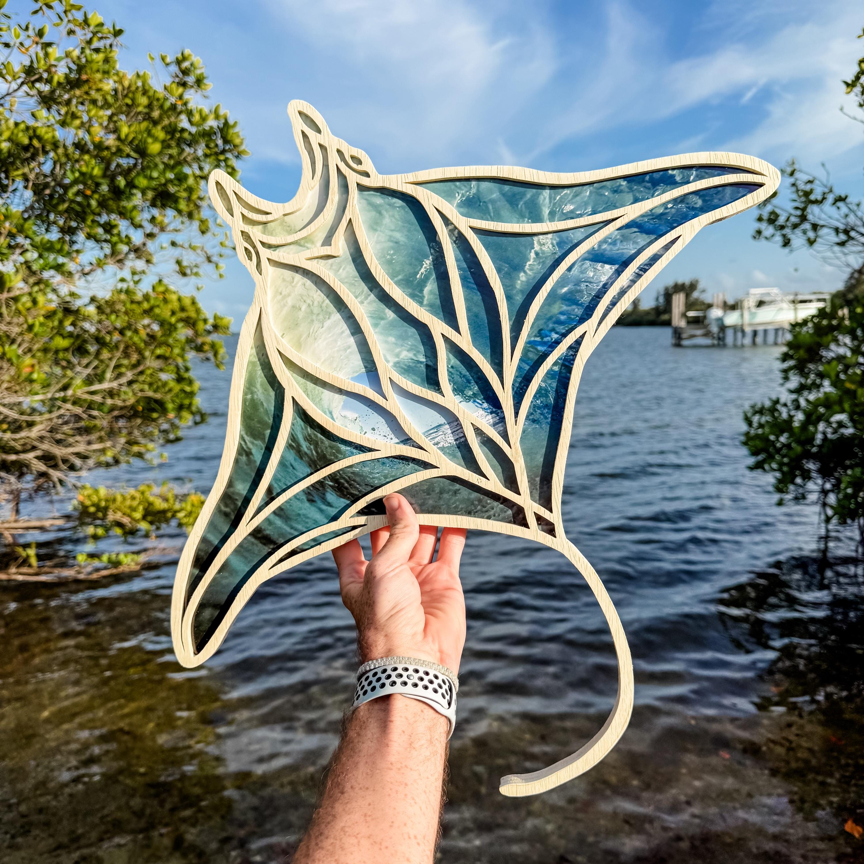 Manta Ray, Wood Cutout, Ocean Inspired Home Decor - Etsy
