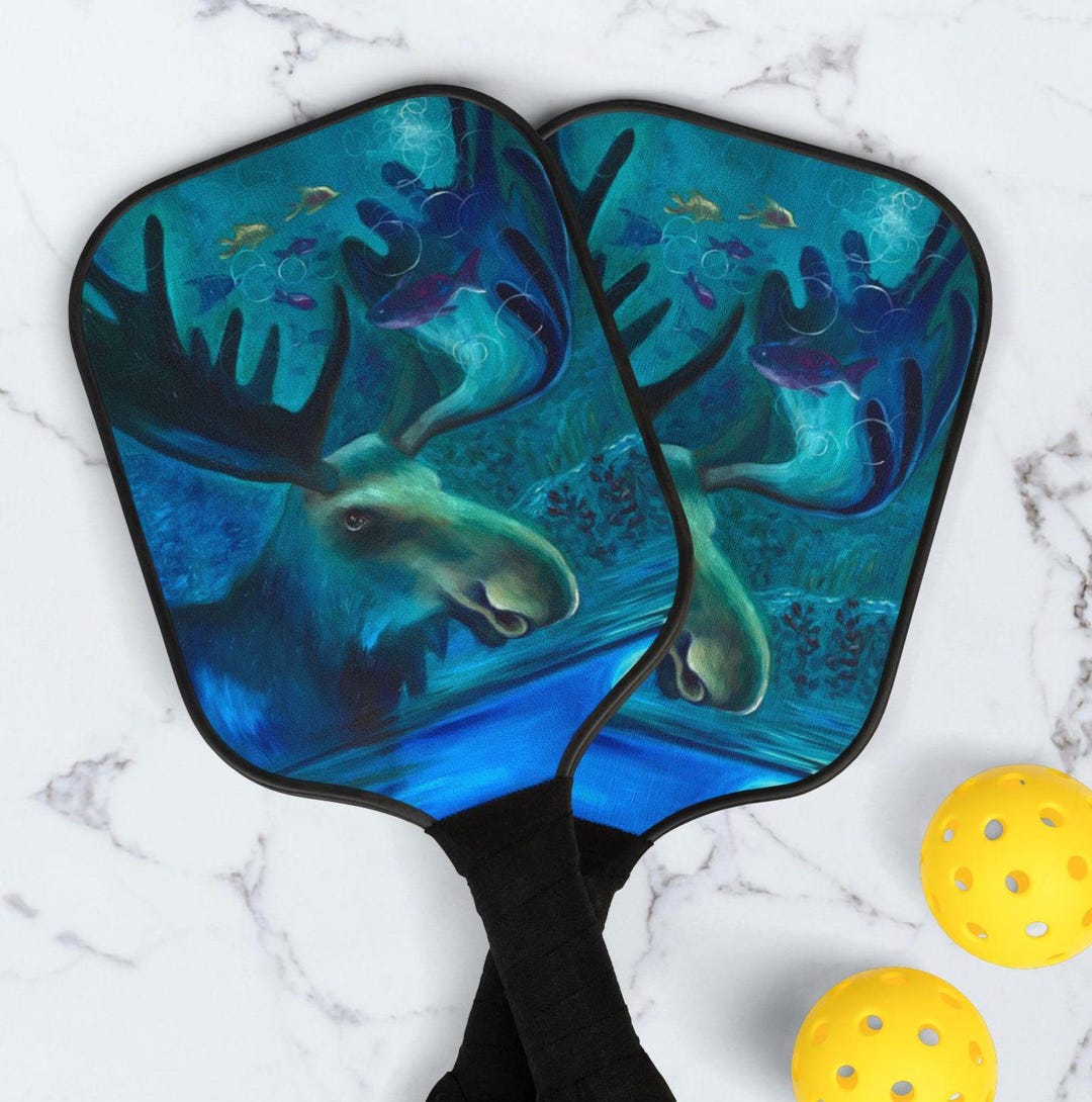 Moose Pickleball Paddle Set: Wood Paddles, Carry Bag - Etsy