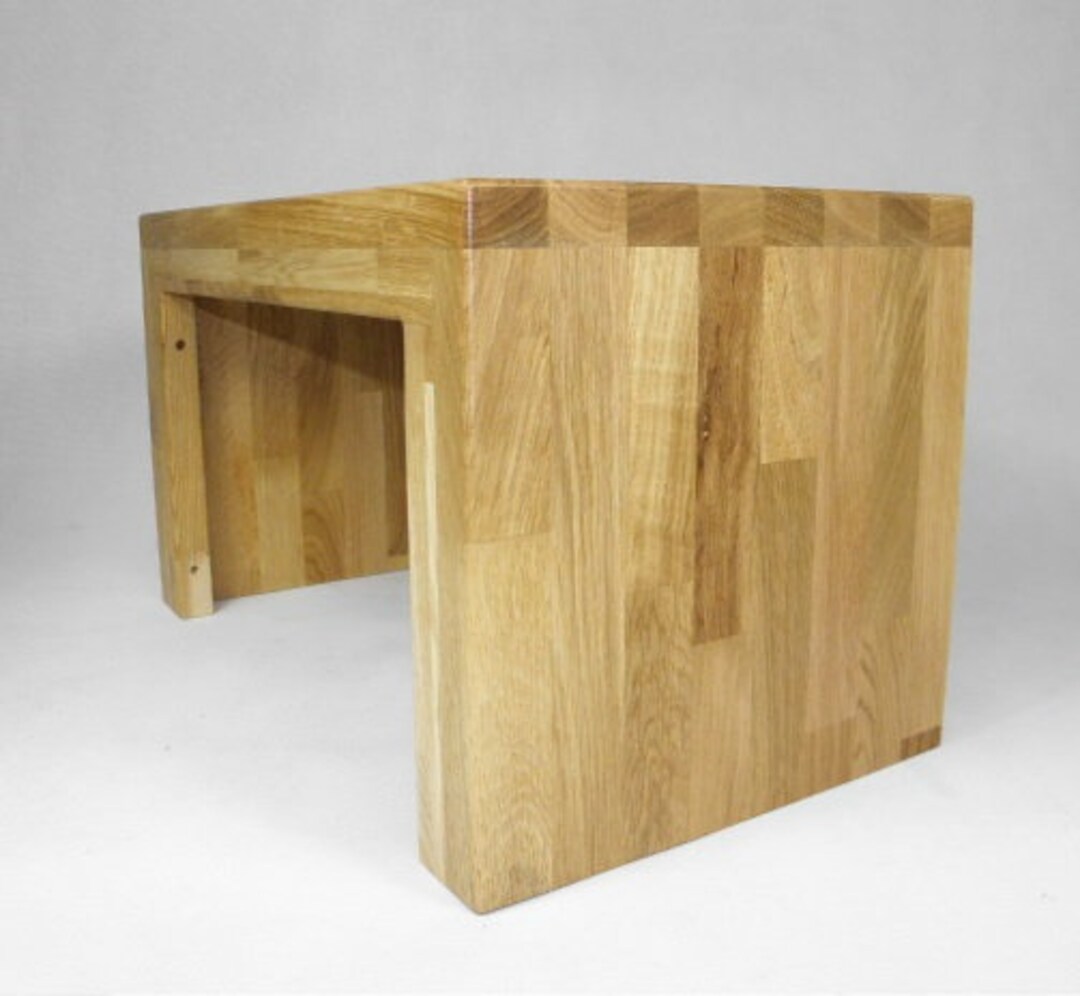 Sitzhocker Fußbank aus Eiche Massivholz Ständer Tisch - Etsy.de