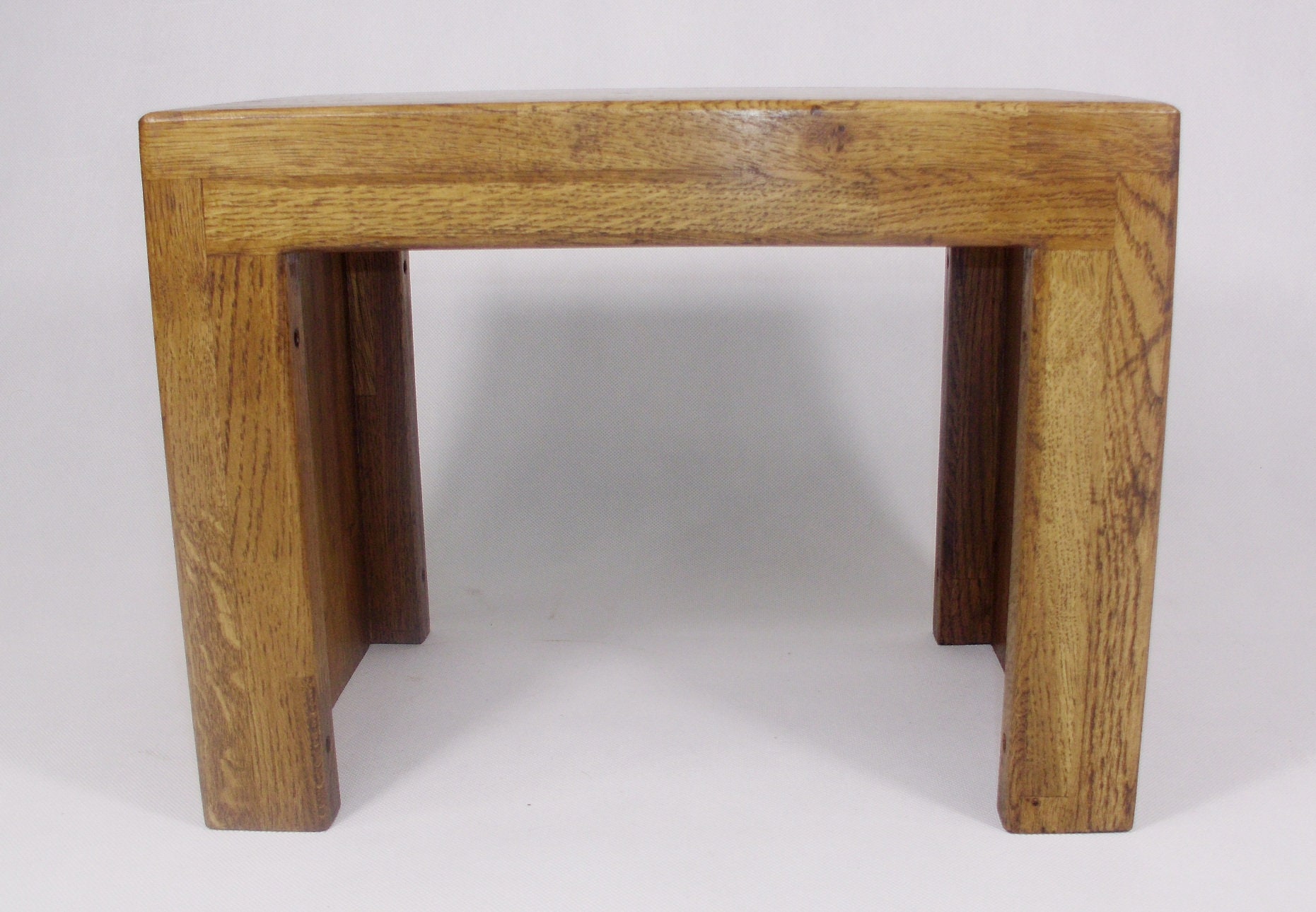 Sitzhocker Ständer Fußbank aus Eiche Massivholz rustikal | Etsy