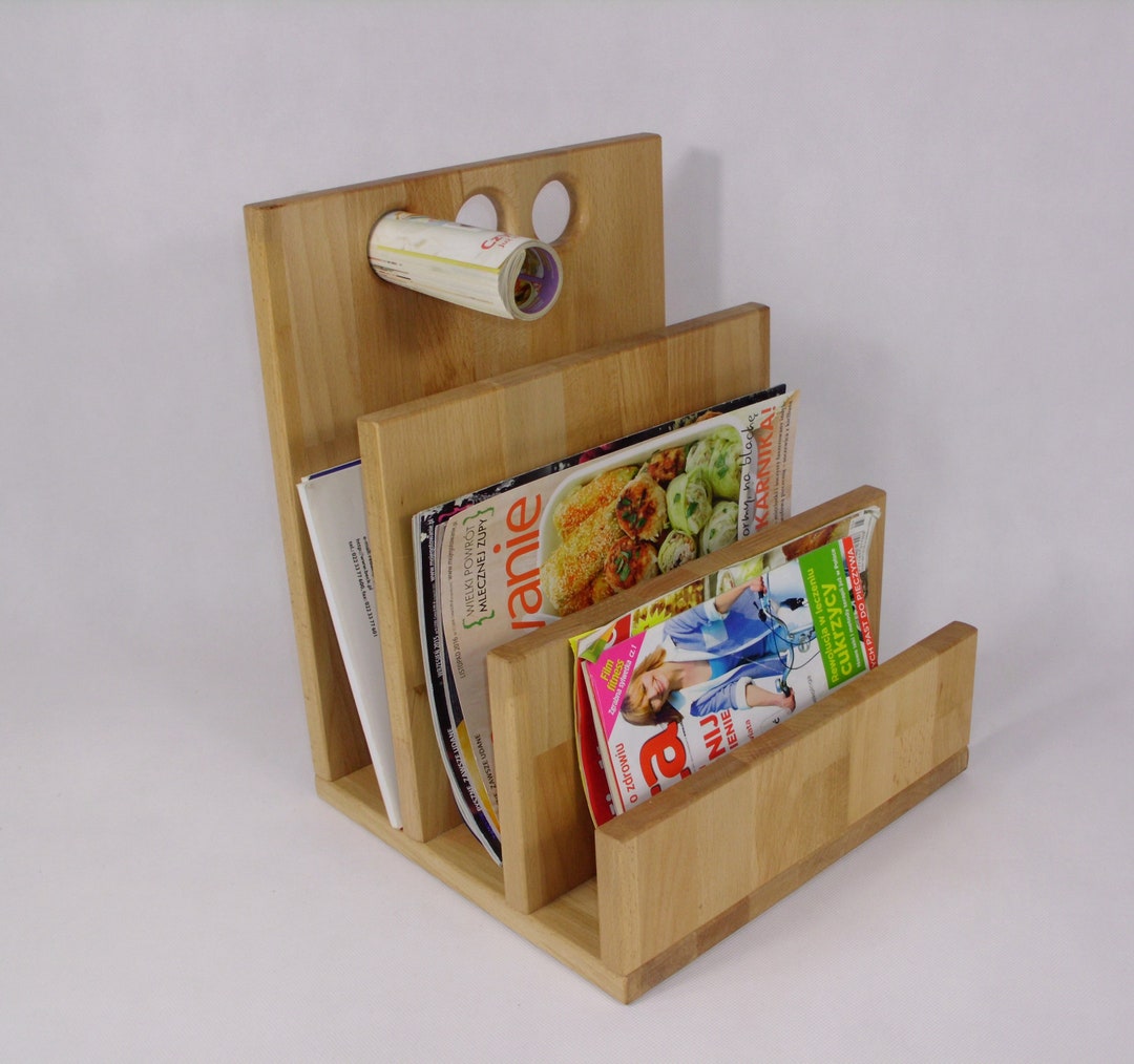 Newspaper Stand Magazine Holder Newspaper Rack Made of Beech - Etsy