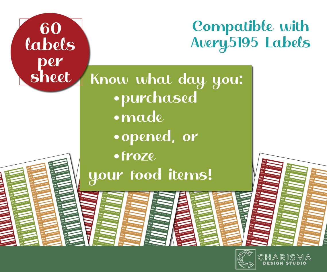 Leftover Meal Tracking Labels, Printable Leftover Labels, Leftover ...
