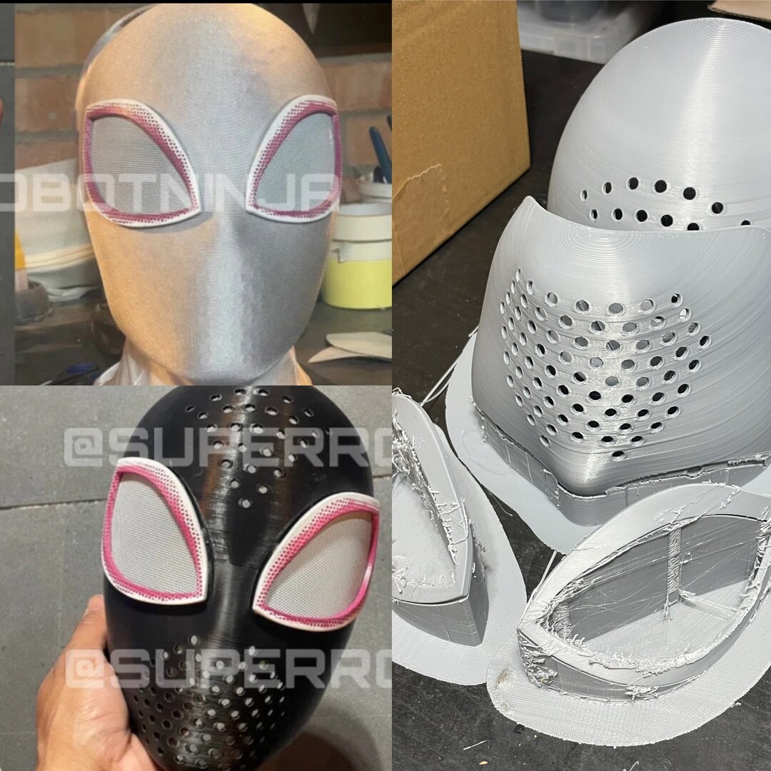 Spider-man Faceshell KIT Spiderverse Gwen Style 3D Printed - Etsy