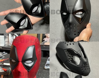 Deadpool Halfshell Costume Cosplay Mask With Screen Printed Fabric and ...