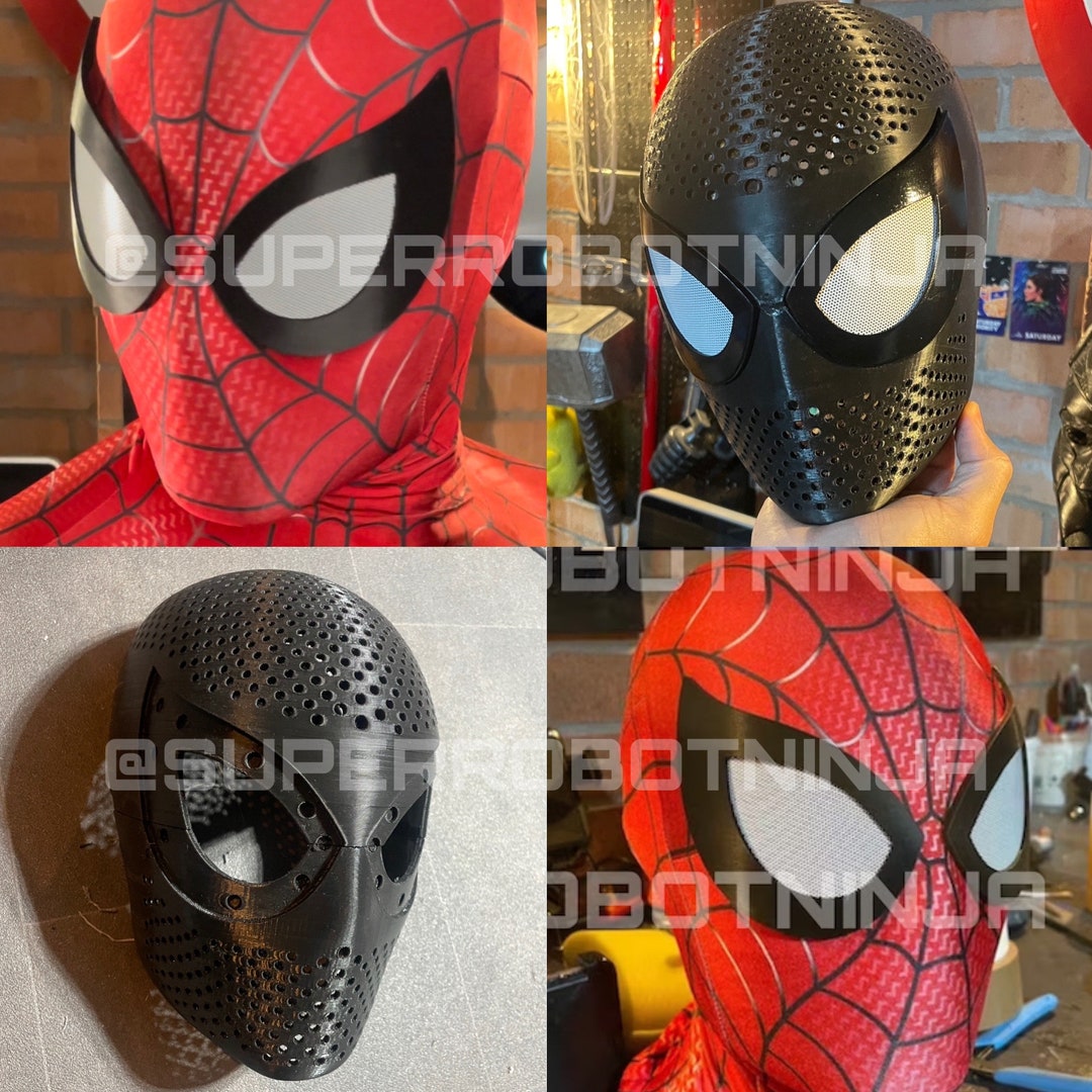 Spider-man Magnetic Faceshell Spider-verse Peter Parker Style - 3D ...