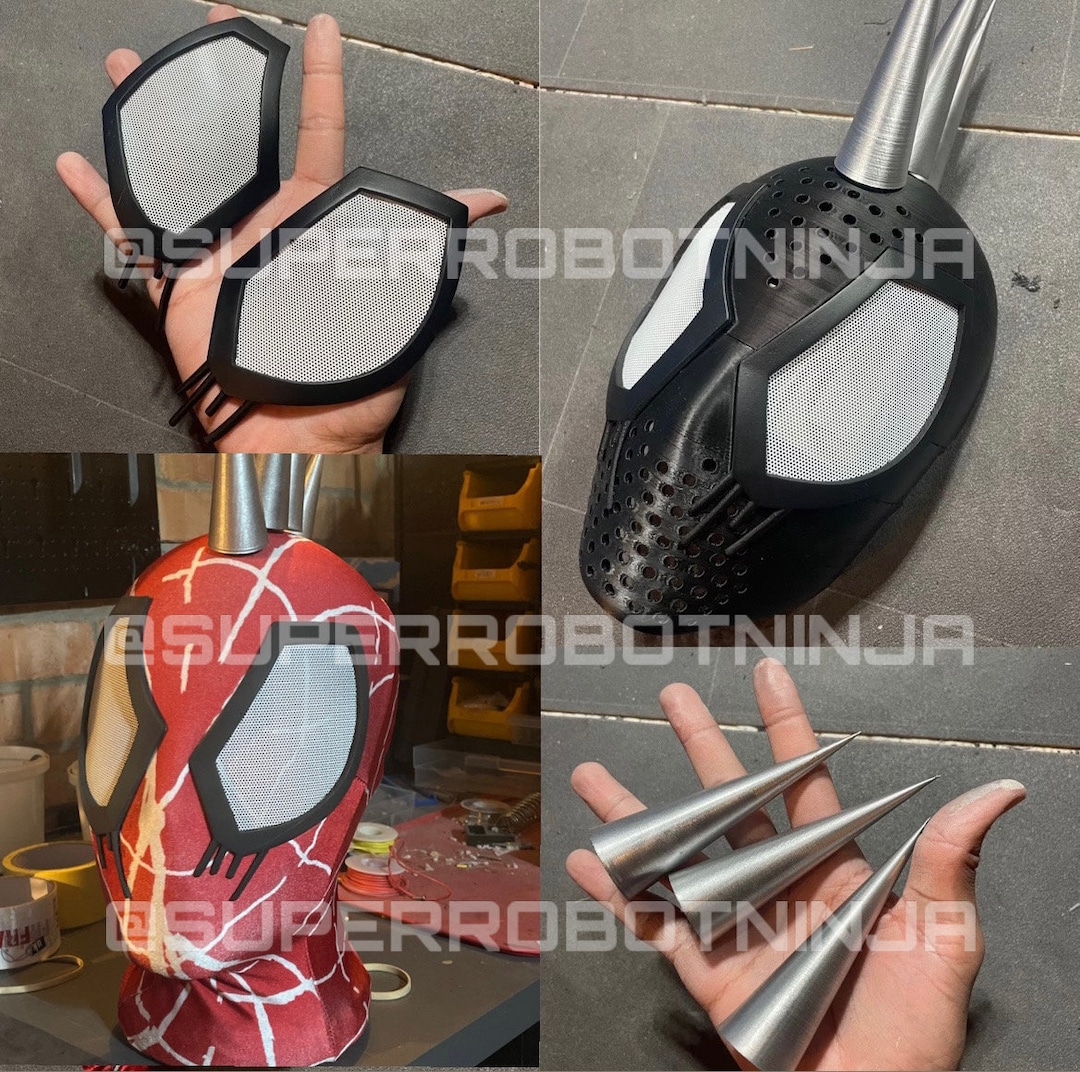 Spider-man Magnetic Faceshell - Spider Punk Style - 3D Printed - Etsy