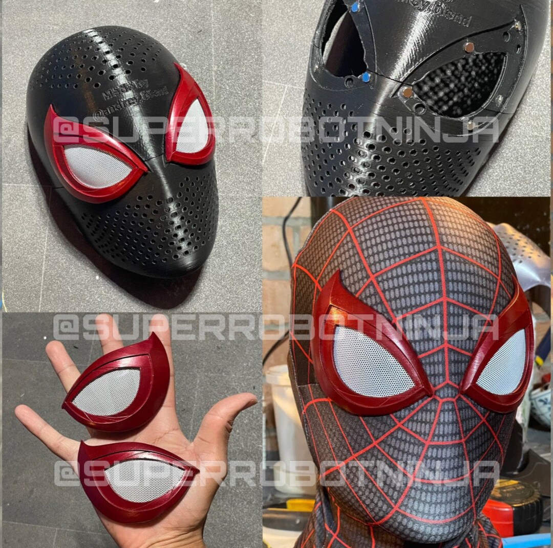 Spider-man Magnetic Faceshell PS5 Miles Morales Style 3D Printed - Etsy