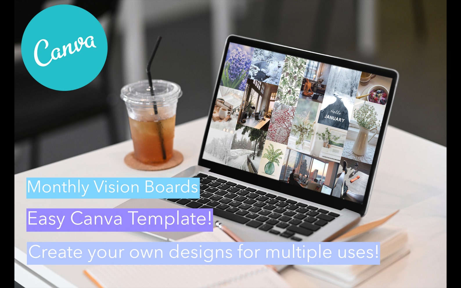 Canva Template Easy for Vision Boards, Backgrounds and More - Etsy