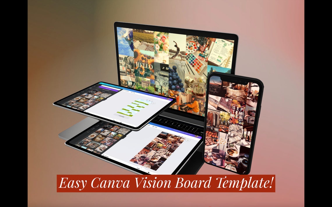 Canva Template Easy for Vision Boards, Backgrounds and More! - Etsy