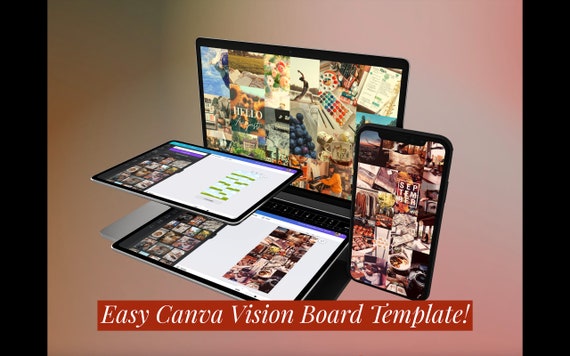 Canva Template Easy for Vision Boards Backgrounds and More - Etsy