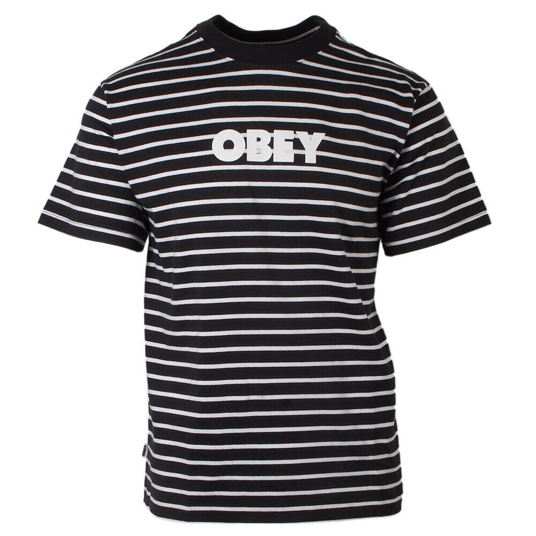 OBEY Men's Black White Stripe Bold Classic S/S T-shirt - Etsy