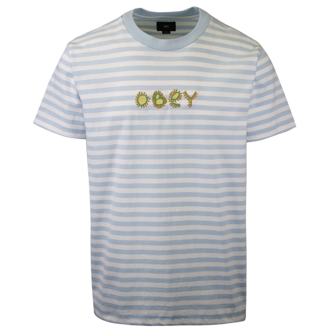 OBEY Men's Blue Amoeba Striped S/S T-shirt S01B - Etsy