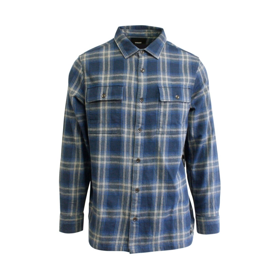 Vans Men's Dress Blue Stormy Weather Straight Hem Melange L/S Flannel ...
