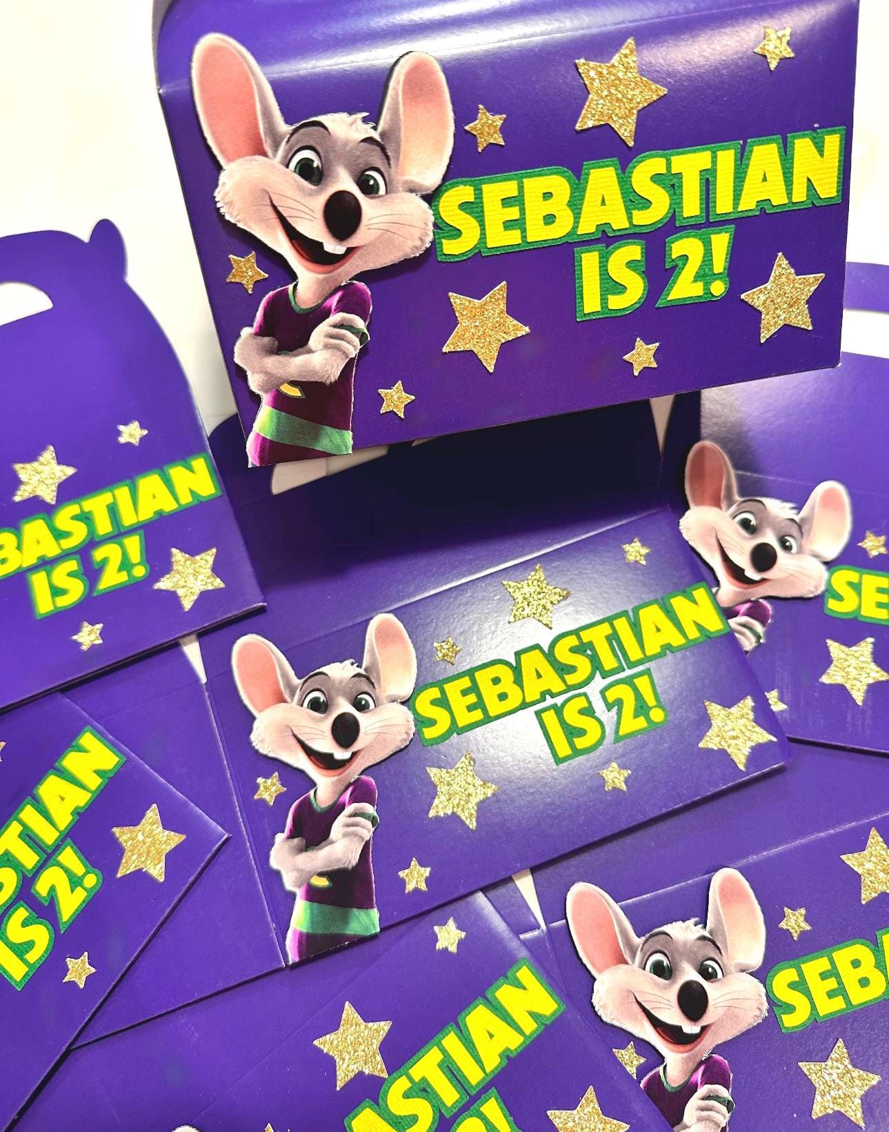 Chuck E. Cheese Favor Box / Custom Favor Box / Custom Gable Box - Etsy