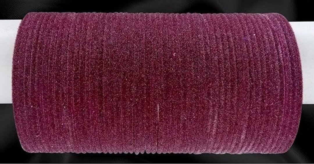 Handmade Onion Color Velvet Bangles Size 2.4, 2.6, 2.8, 36 Bangles Set ...