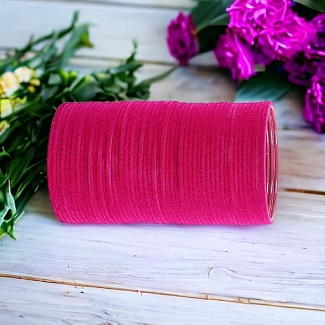 Handmade Queen Pink Color Velvet Bangles Size 2.4, 2.6, 2.8, 36 Bangles ...
