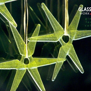 Stars From Fusing Glass Glass Flowers Window Decorations - Etsy