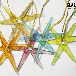 Stars From Fusing Glass Glass Flowers Window Decorations - Etsy