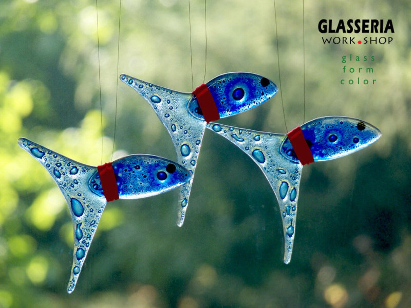 Fish From Glass /3 Pcs./ Glass Window Art Glass Light - Etsy