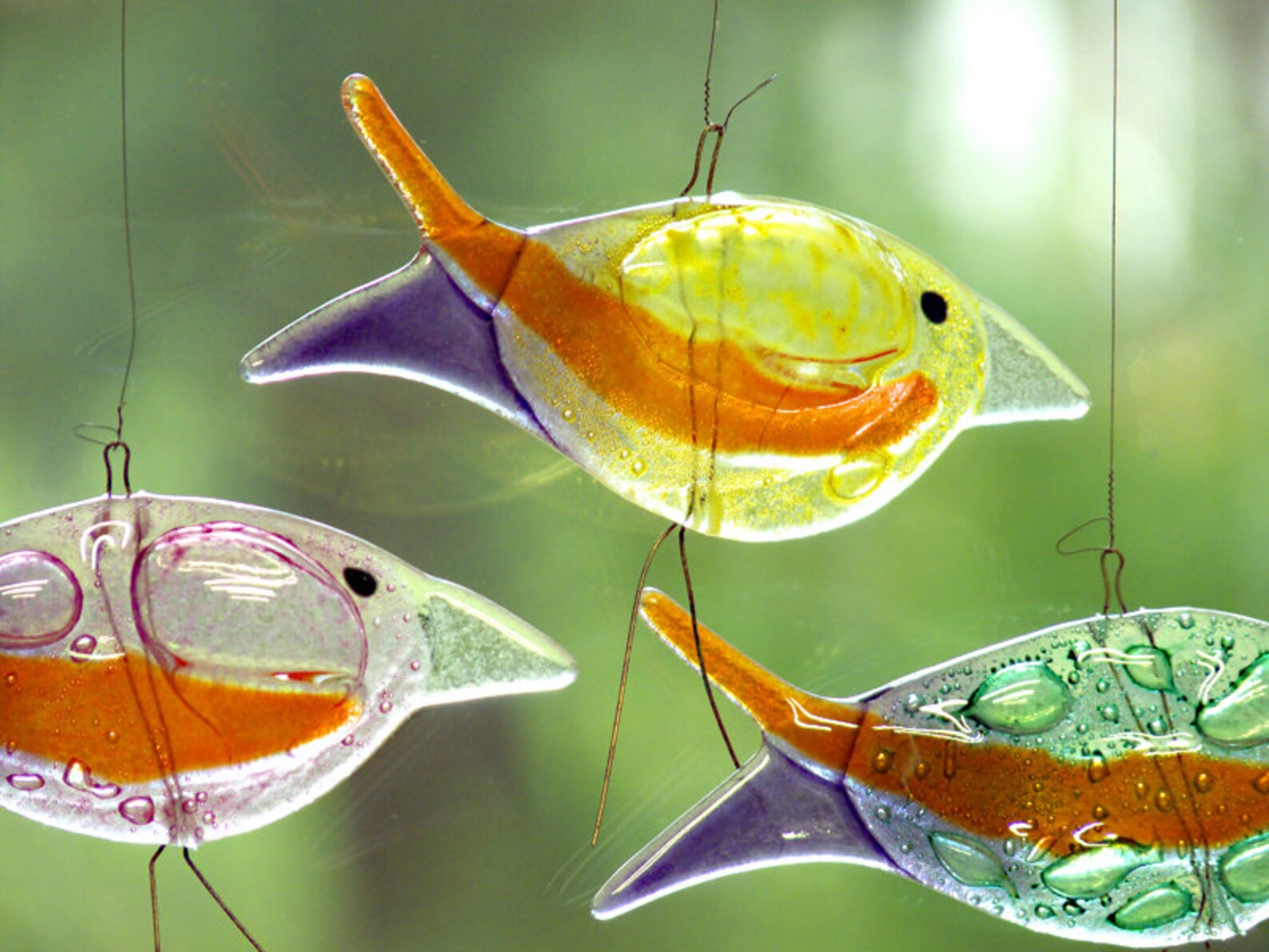 Small Birds From Glass /3 Pcs./ Glass Decoration Window - Etsy