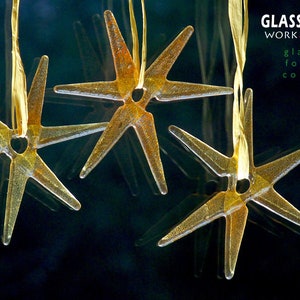 Stars From Fusing Glass Glass Flowers Window Decorations - Etsy