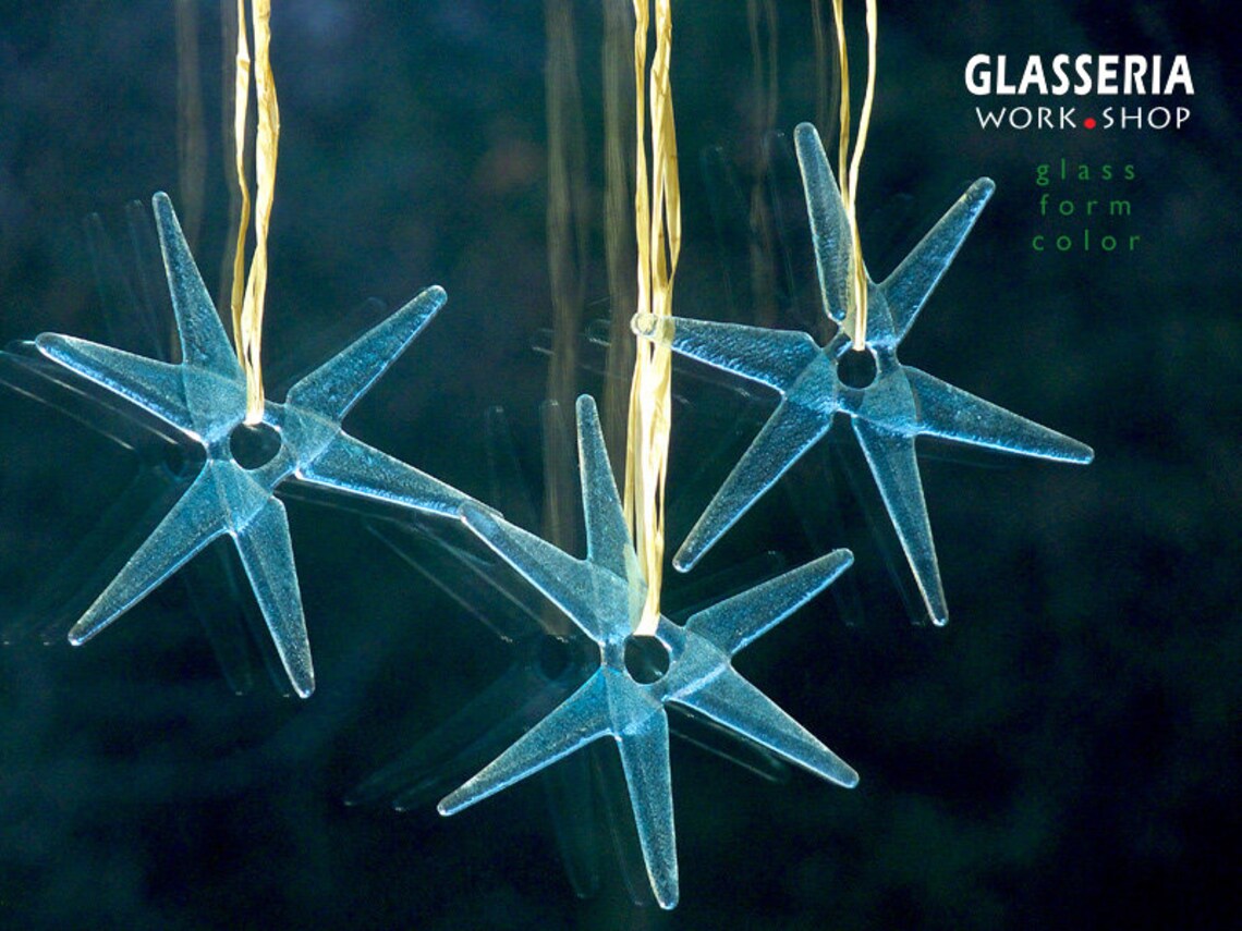 Stars From Fusing Glass Glass Flowers Window Decorations | Etsy