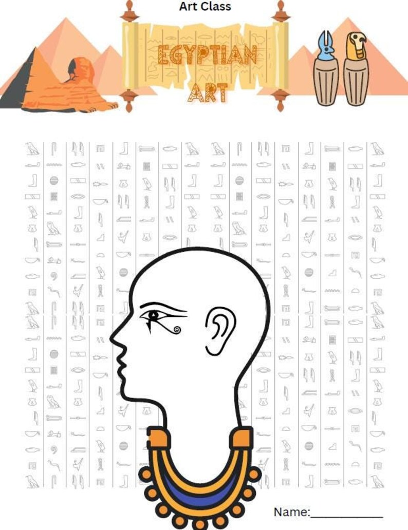 Ancient Egypt Pharaoh Project, Art Lesson, Activities - Etsy