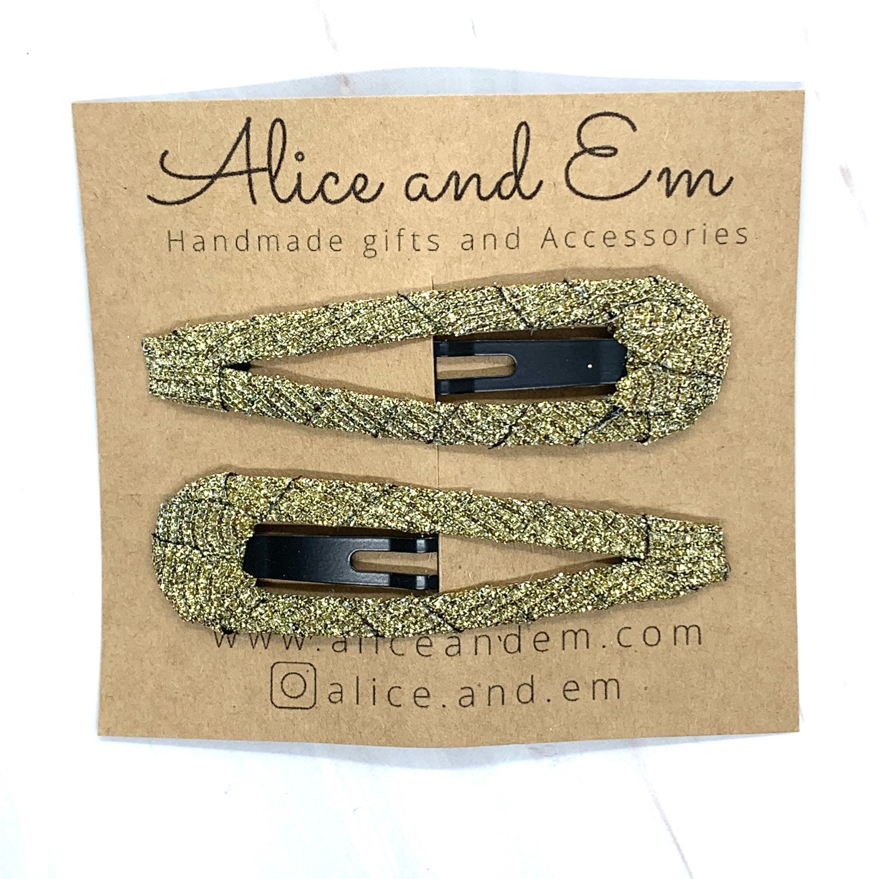 Large Gold Hair Clips - Snap Clips, Hair Accessories, Snap Clips ...