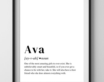 Ava Name Wall Art - Etsy