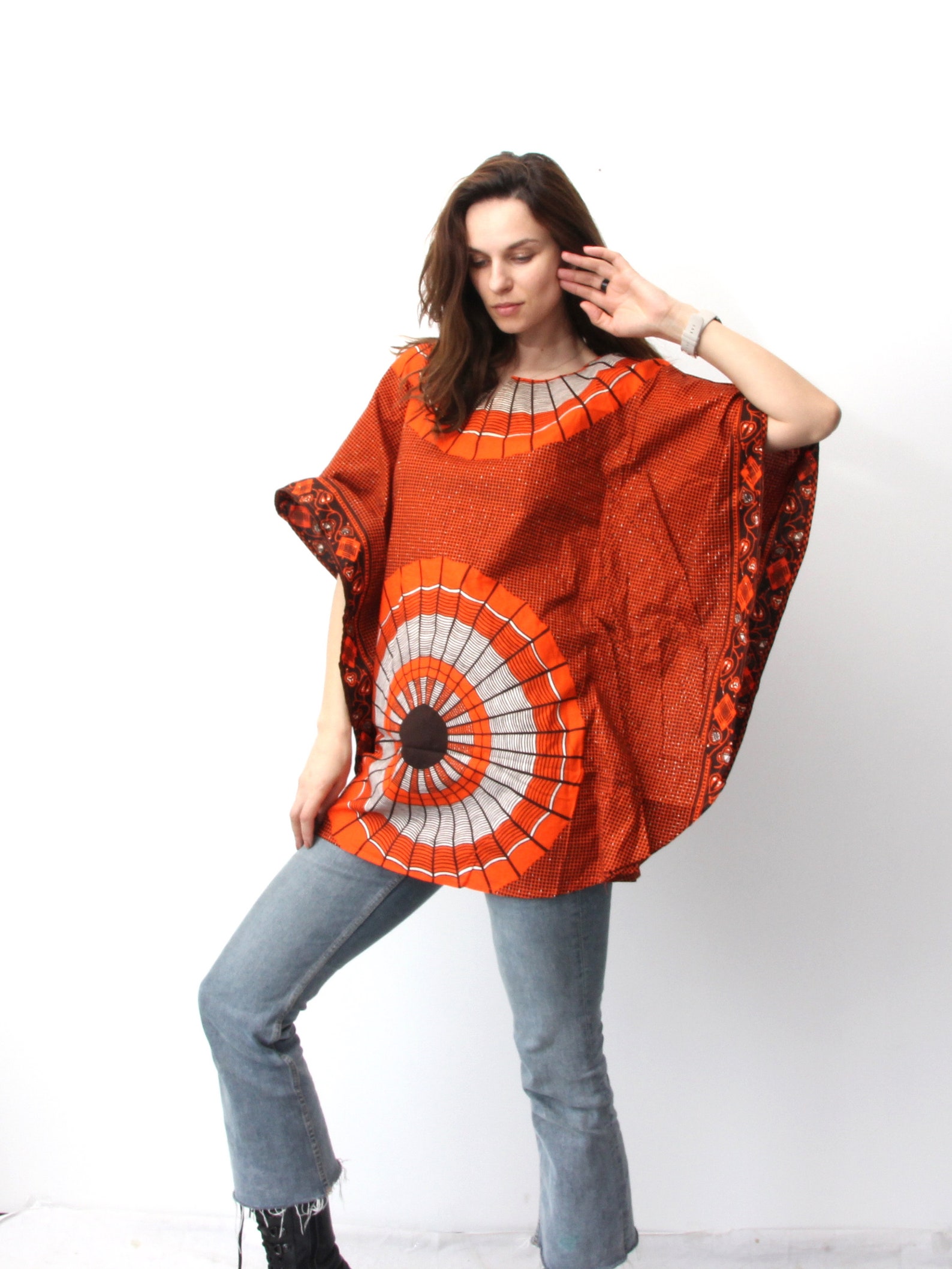 African Tunic Traditional Costume Tunic Cotton Dashiki Blouse Etsy