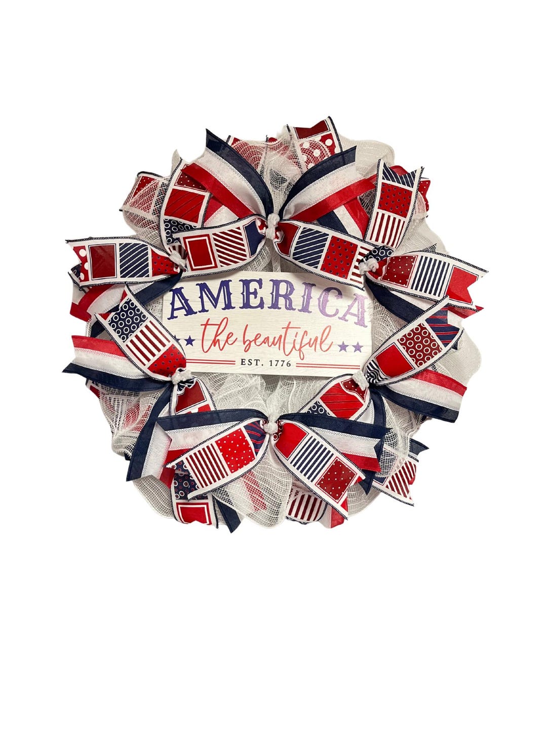 Independence Day Decor, Patriotic Wreath , American Flag Wreath - Etsy