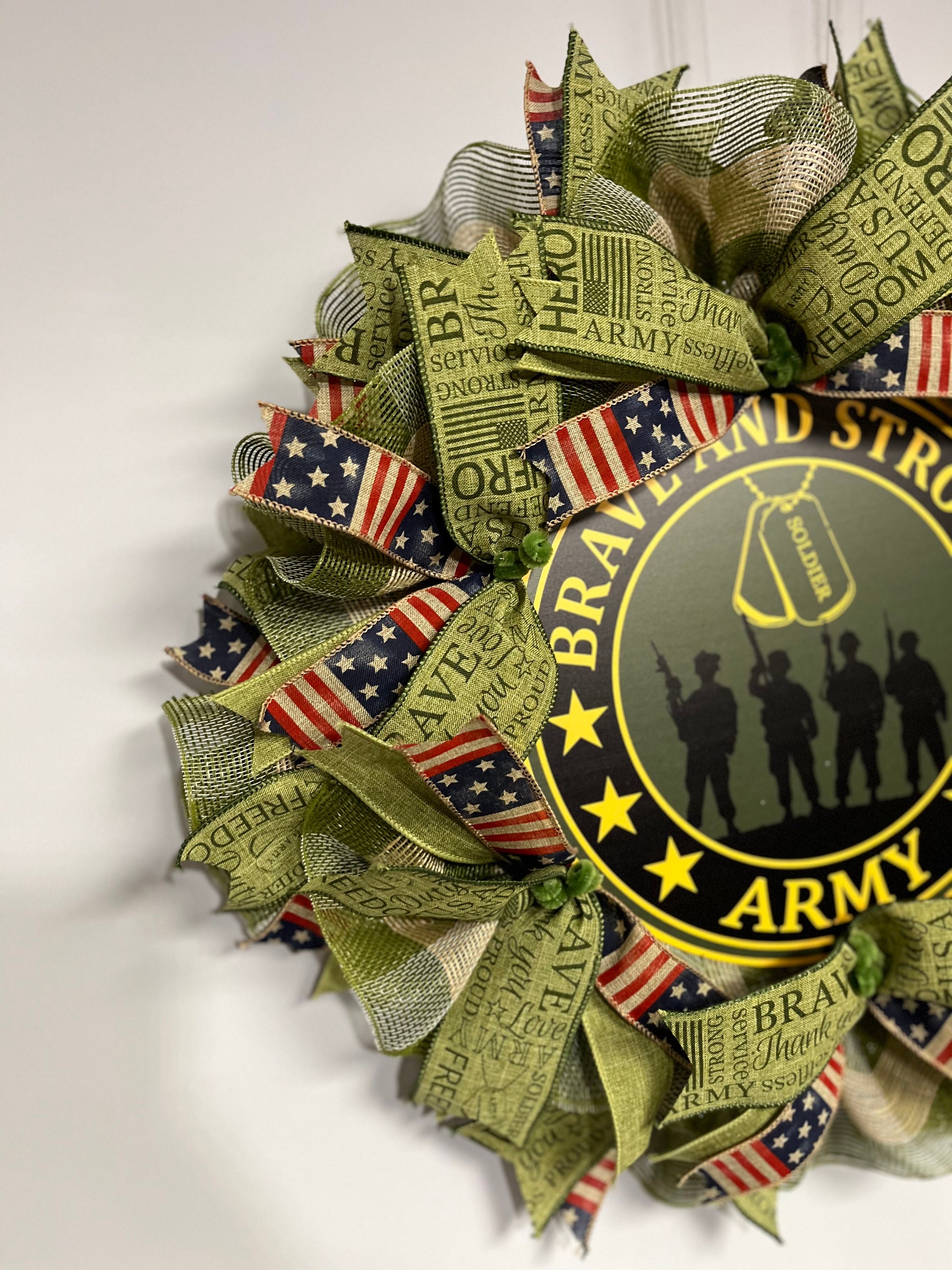 Army Wreath, Army Decor, Military Storm Door, Christmas Gift - Etsy