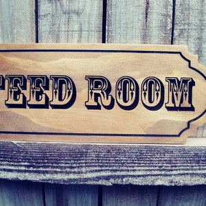 Custom Solid Wood Horse Tack Room Sign Feed Room and Office | Etsy