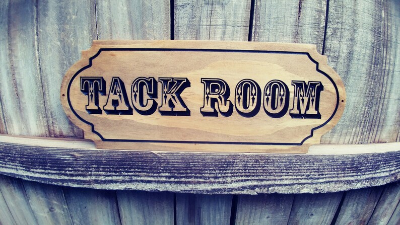 Custom Solid Wood Horse Tack Room Sign Feed Room and Office | Etsy