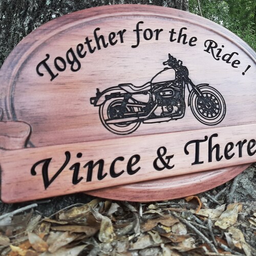 Personalized Memorial Name Sign With Harley Motorcycle Custom - Etsy