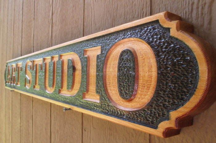 Custom Wood Outdoor Business Sign Personalized Art Studio - Etsy