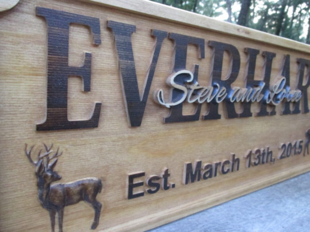 Personalized Rustic Wedding Gift Family Name Sign Custom Established ...