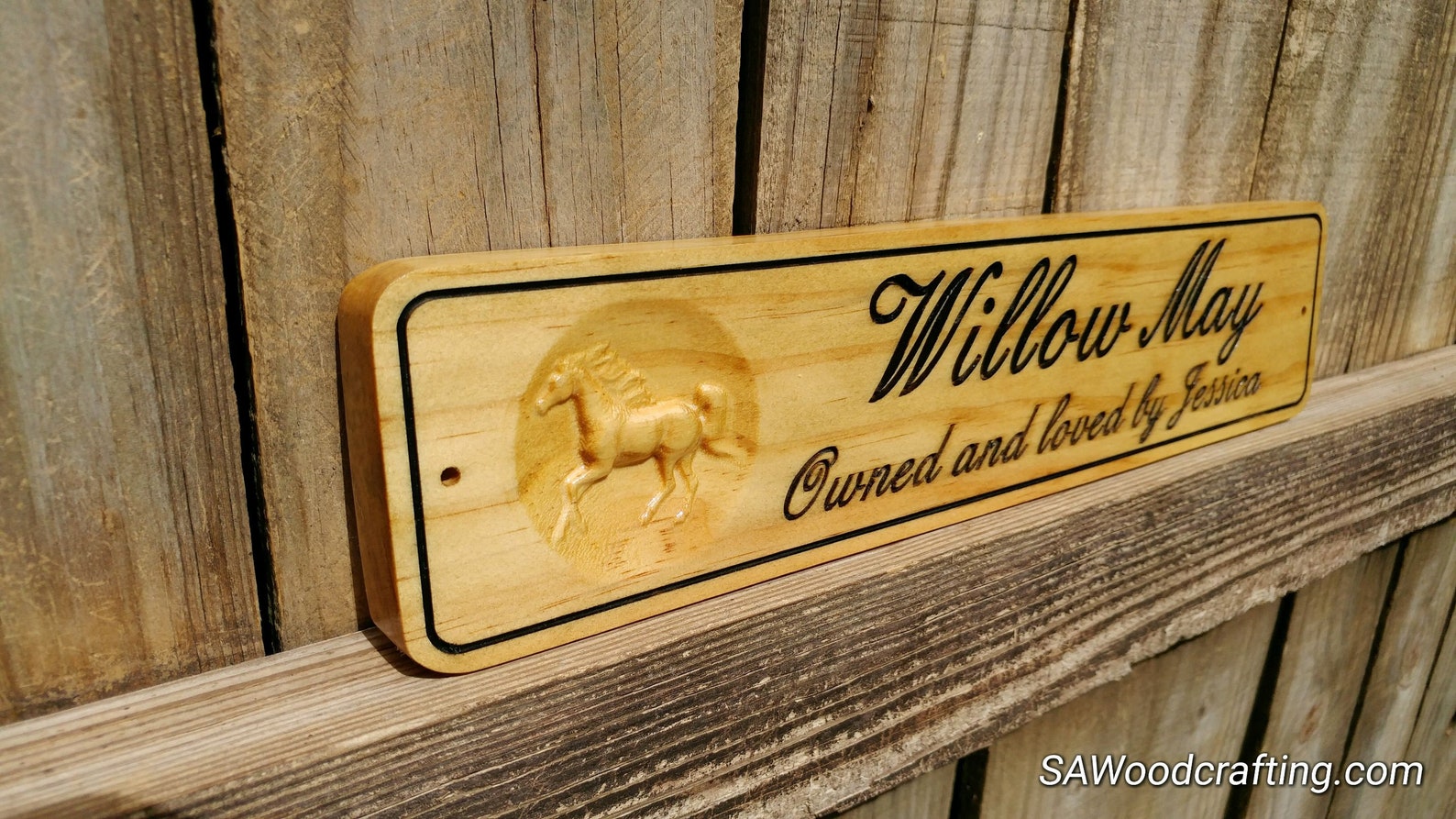Horse Stall Signs Wood Carved Sign for Horse Barn Door Name - Etsy