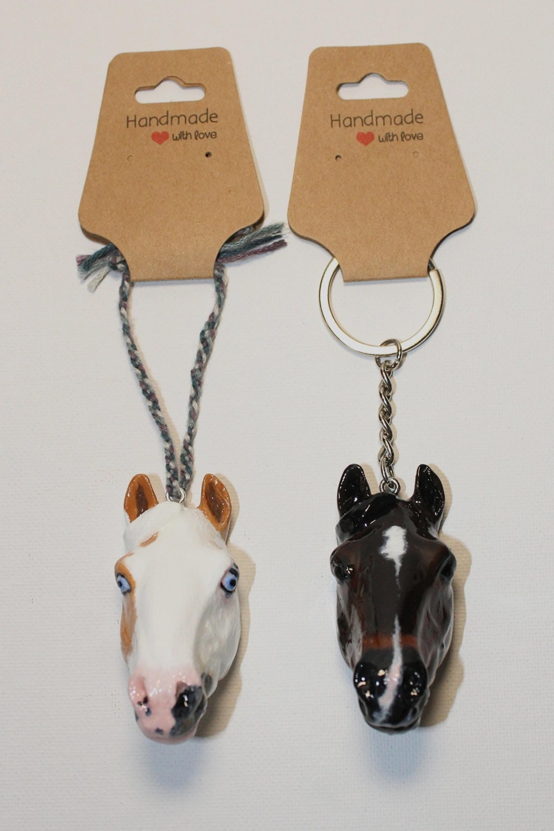 Hand Painted Horse Head Keychains and Ornaments - Etsy