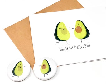Avocado card | Etsy