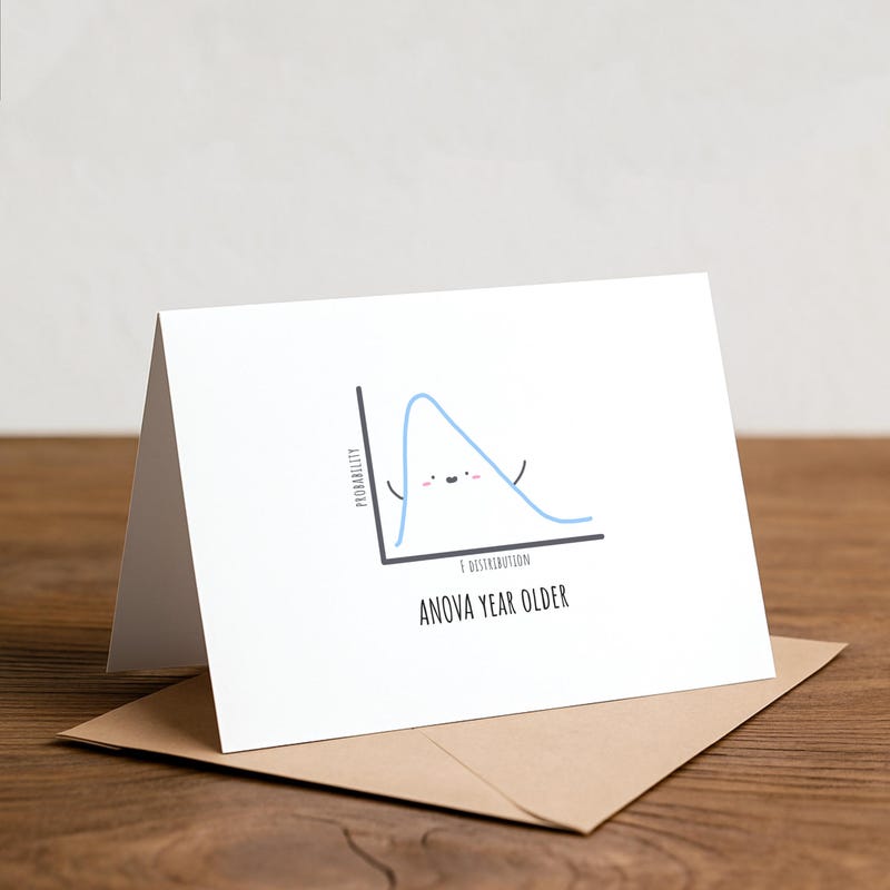 Statistics Birthday Card - Etsy