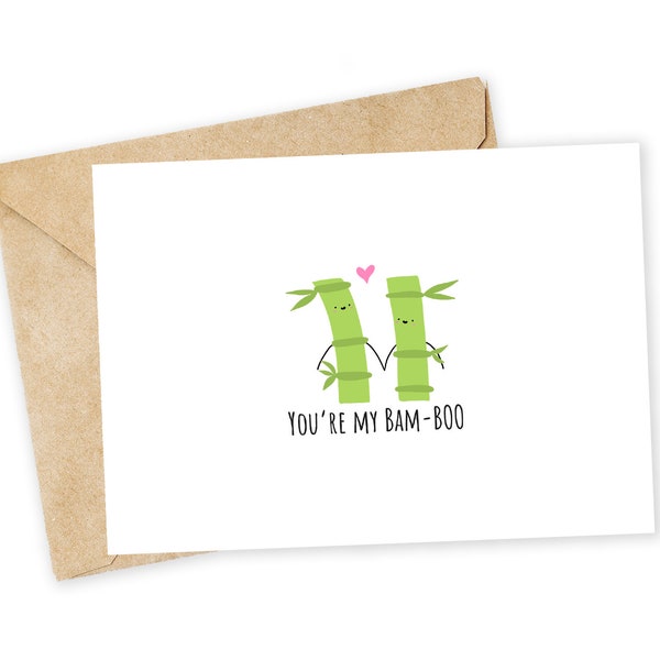 Bamboo Card - Etsy