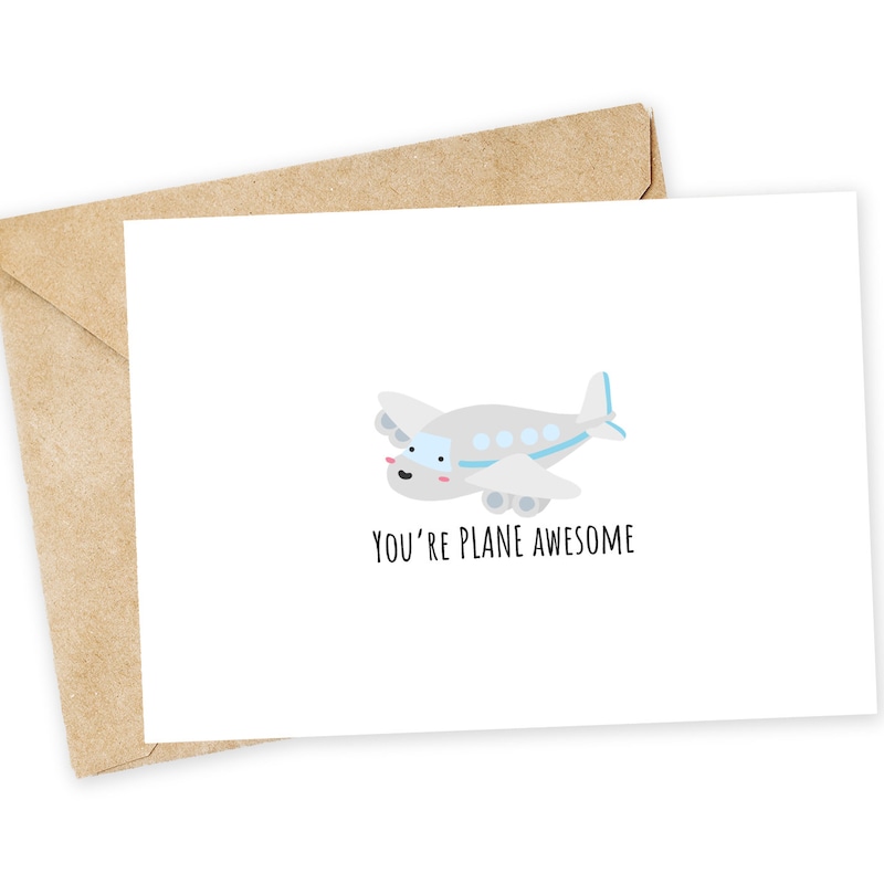 Airplane Card - Etsy
