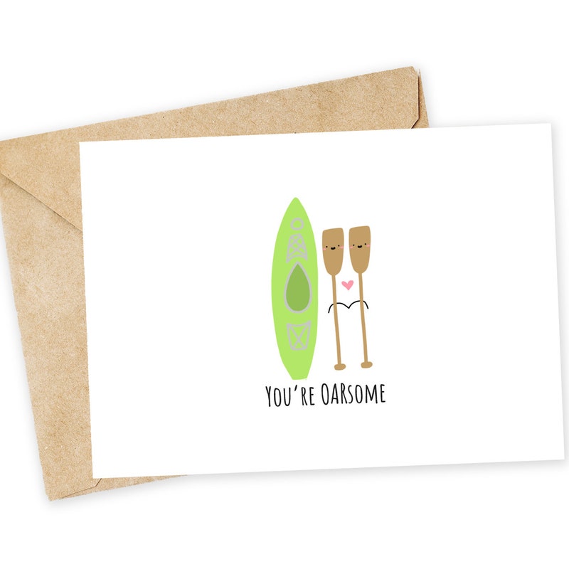 Valentine Canoe Card - Etsy