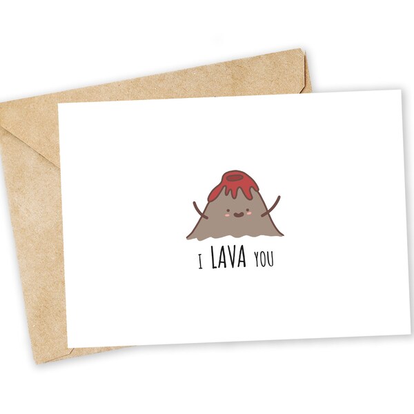 Volcano Birthday Card - Etsy