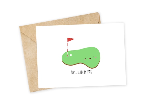 Best DAD by PAR Golf Greeting Card Father's Day Dad | Etsy