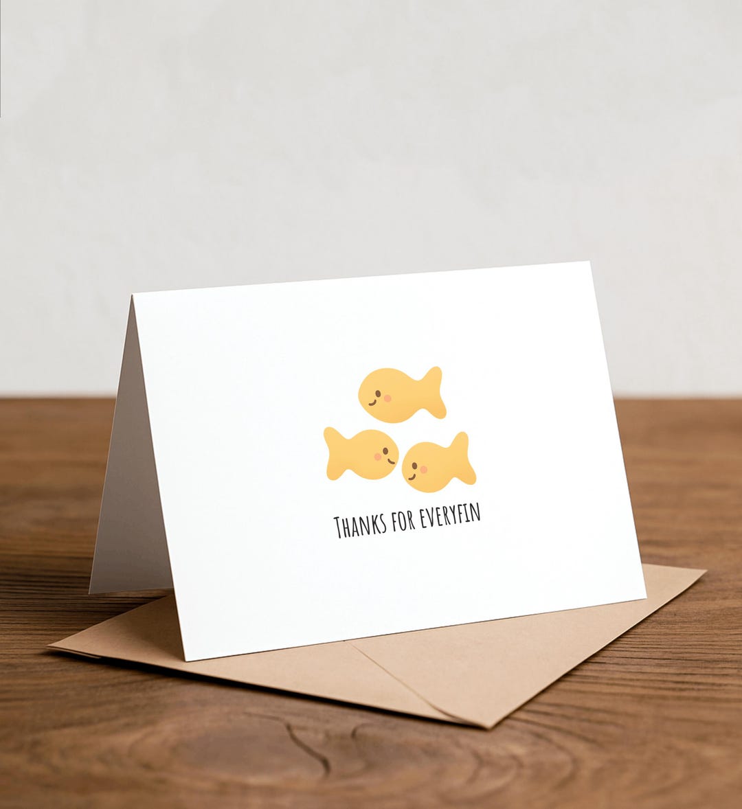 Thanks for Everyfin: Punny Thank You Card, Goldfish Crackers, Teacher ...