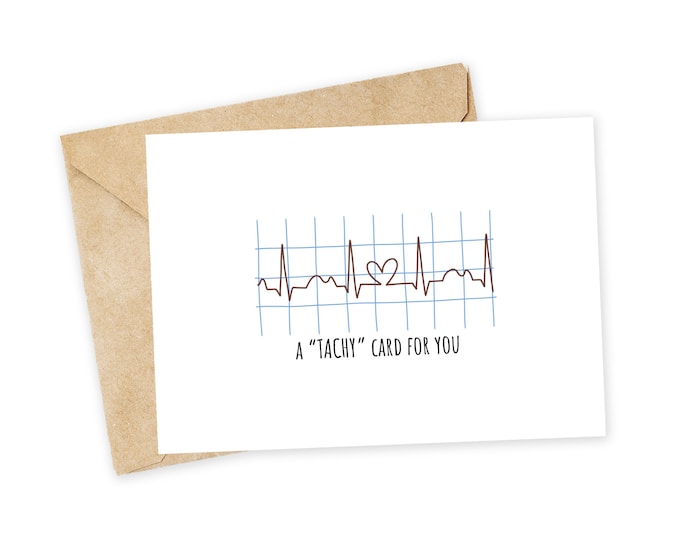 ECG Trace Funny Card Doctor/nurse/paramedic Birthday Cardiology Humour ...